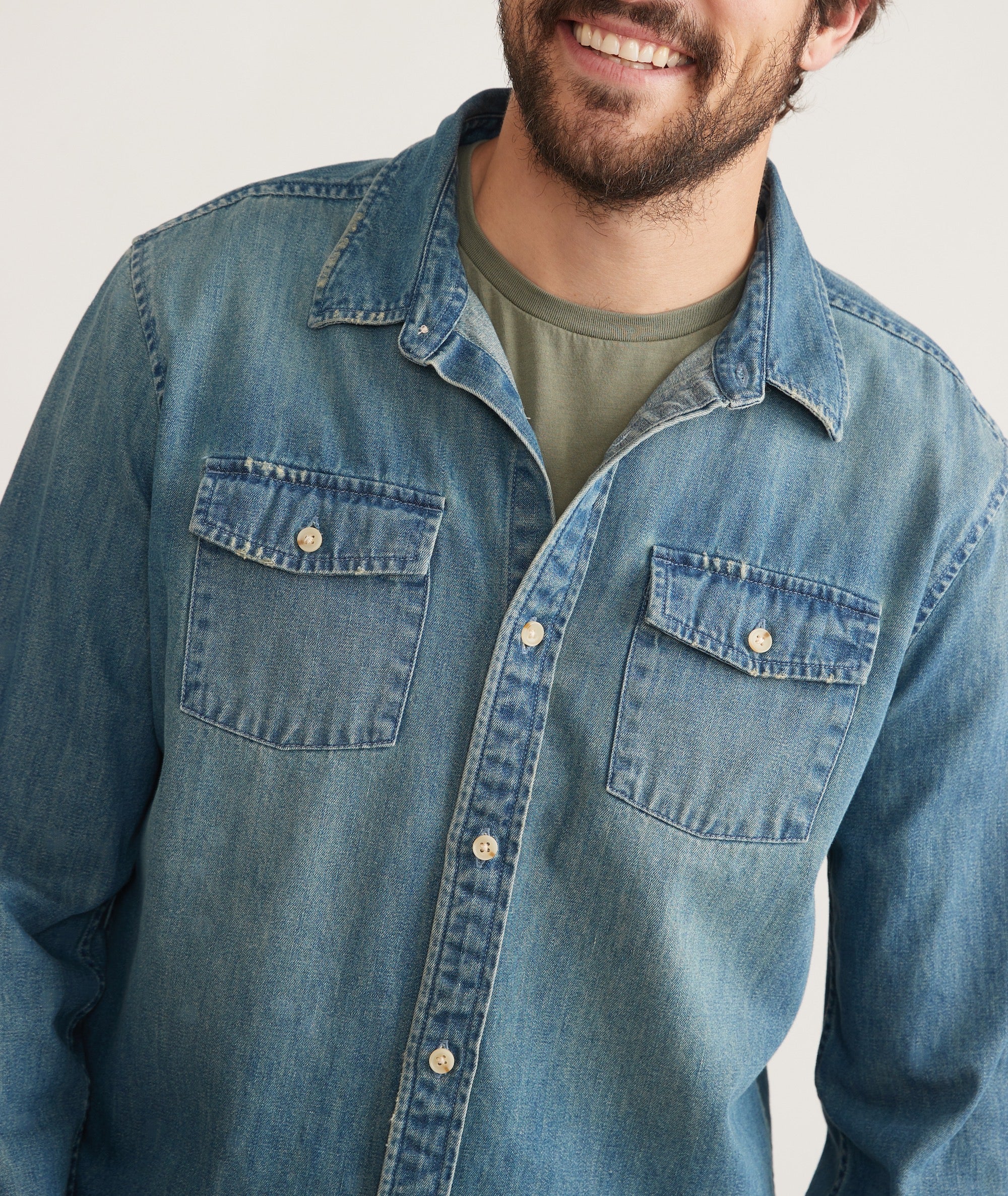 Dark Blue Denim Shirt