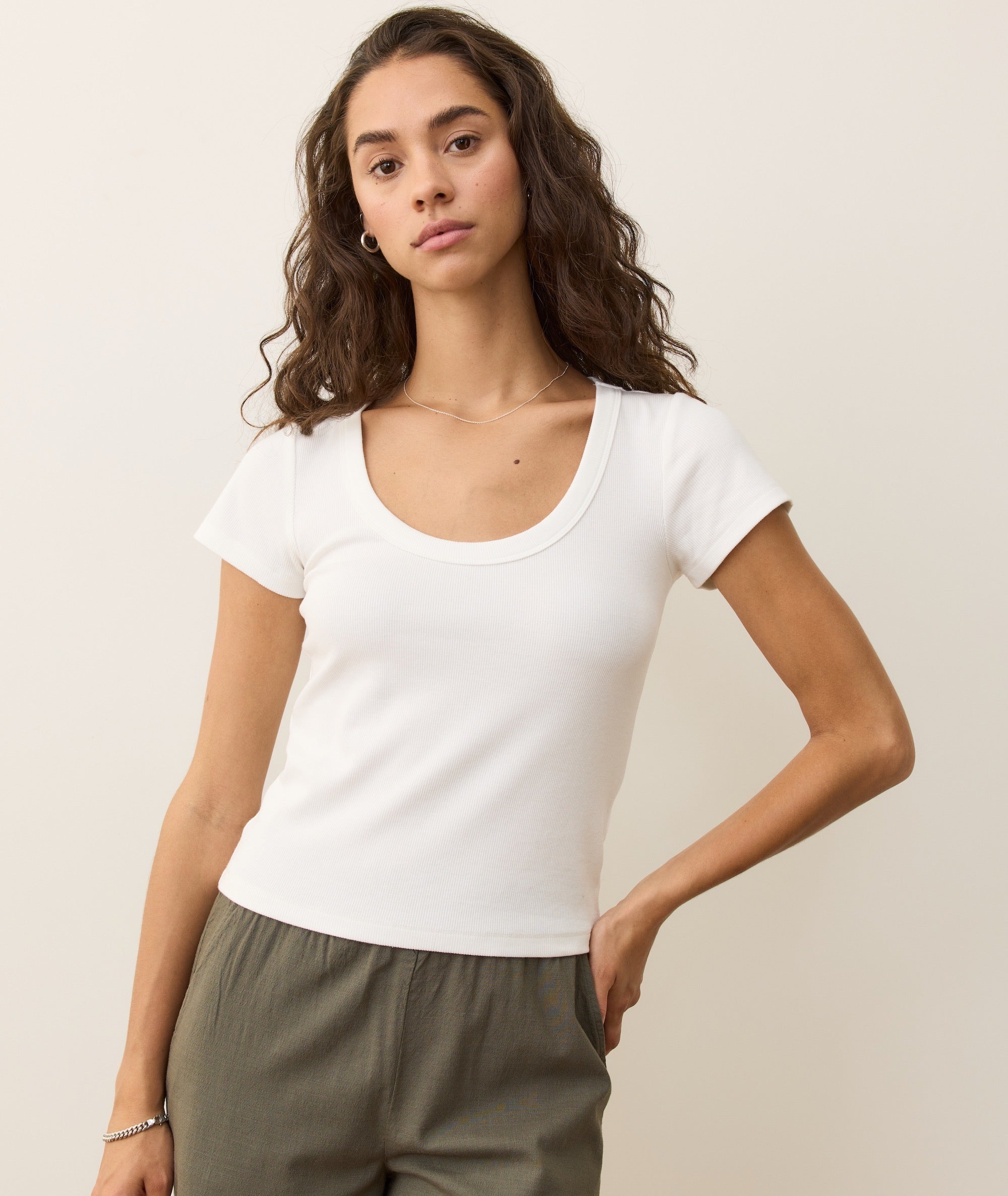 Lexi Rib Sun-In Scoop Tee – Marine Layer