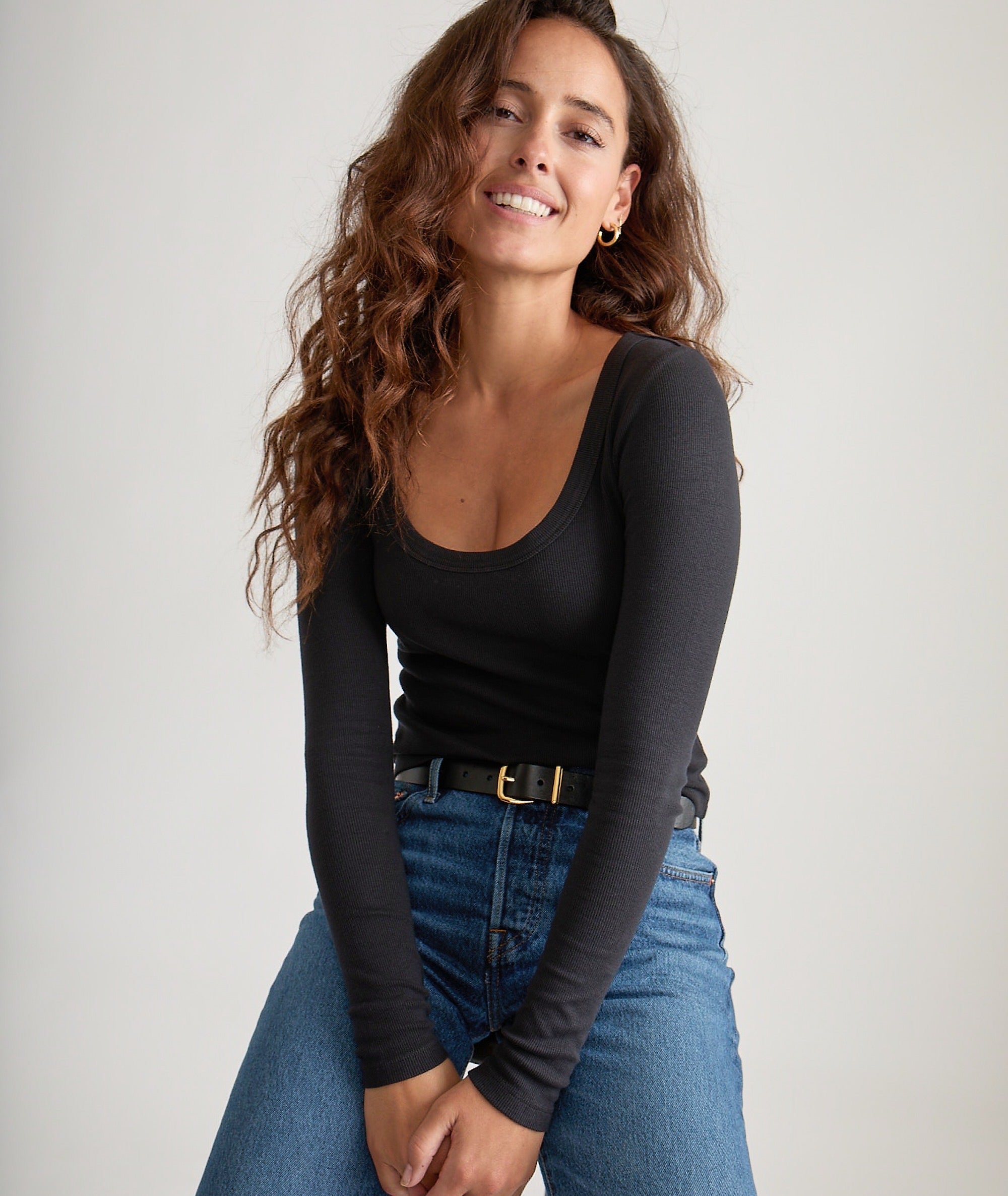 Lexi Rib Sun-In Scoop Tee – Marine Layer