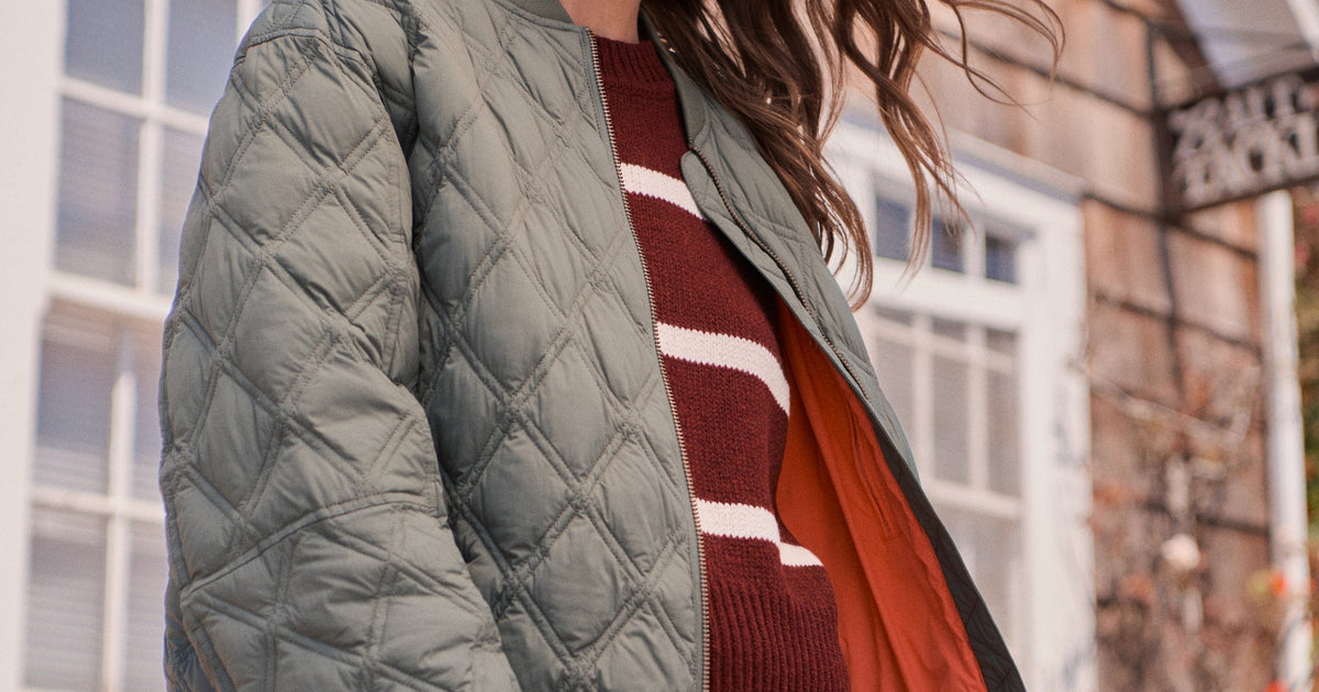 Marina Quilted Oversized Bomber – Marine Layer