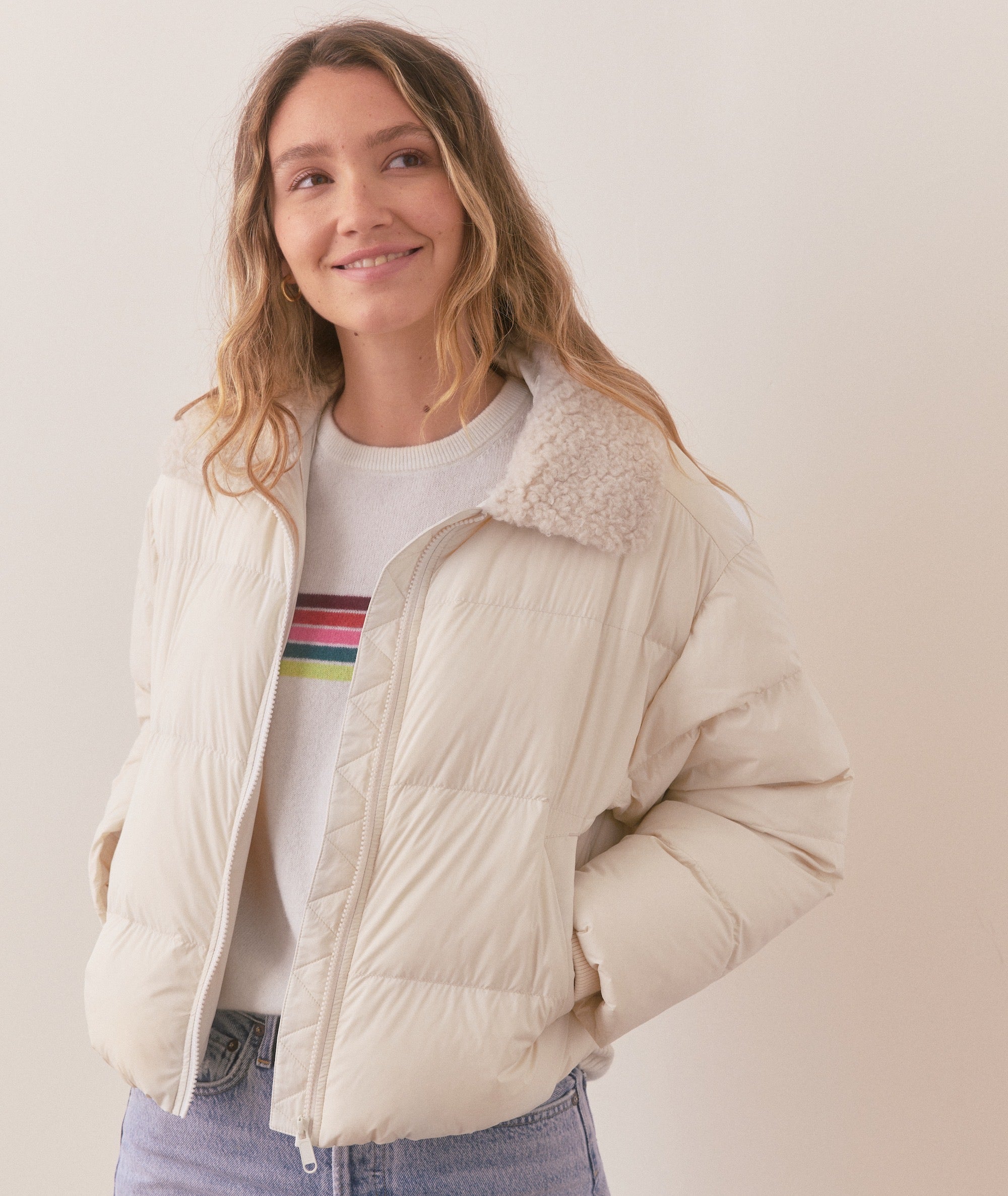 Charlotte Crop Puffer Jacket – Marine Layer