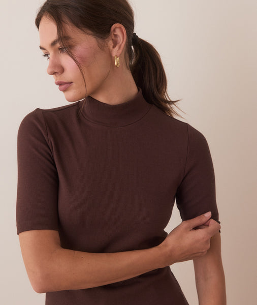 Lexi Rib Mock Neck Top – Marine Layer