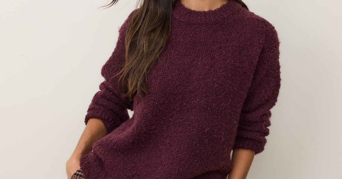 Elena Bouclé Oversized Sweater – Marine Layer