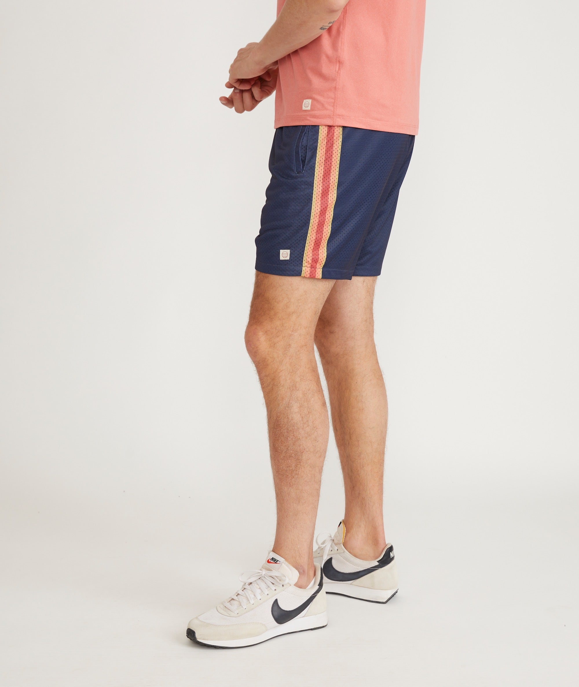 6" Mesh Short in Navy Stripe – Marine Layer