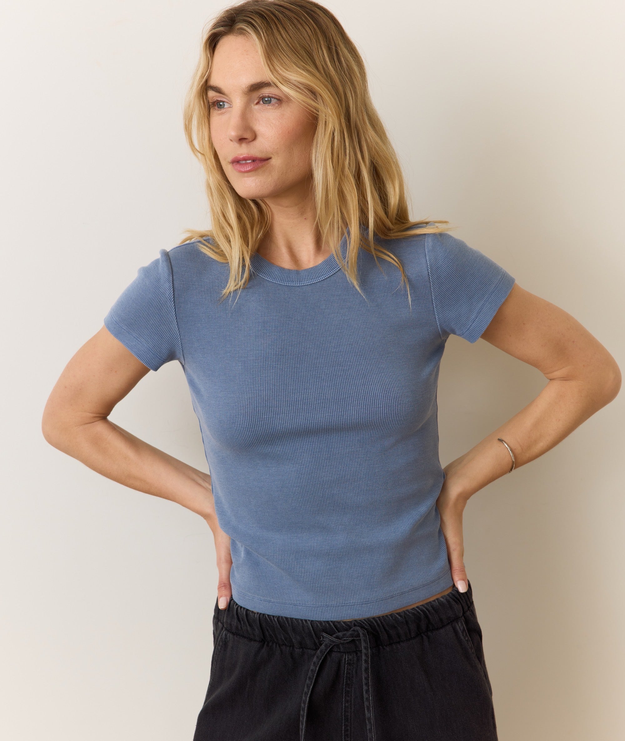 Lexi Rib Sun-In Crew Tee – Marine Layer