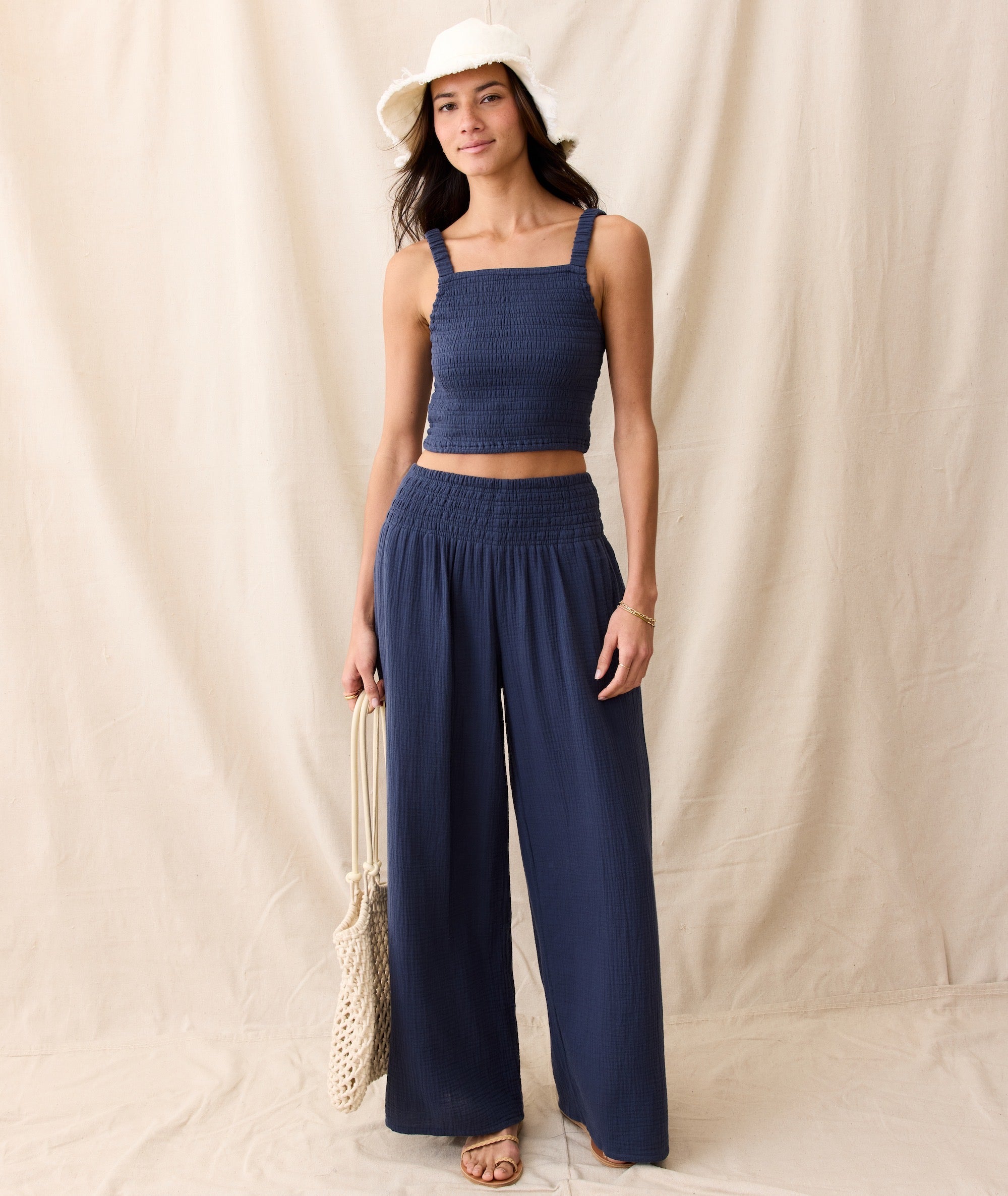 Sophia Double Cloth Palazzo Pant – Marine Layer
