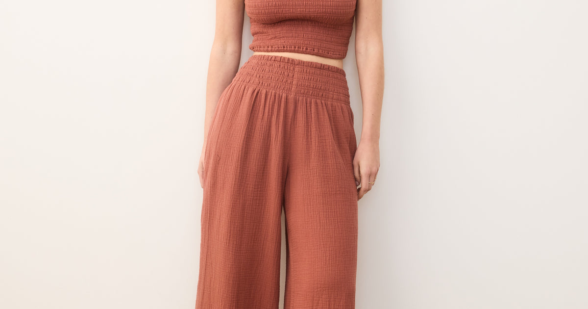 Sophia Double Cloth Palazzo Pant – Marine Layer