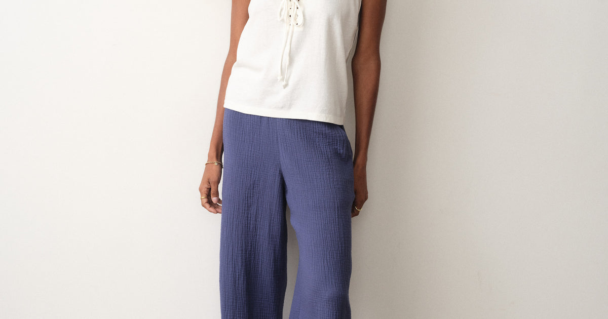 Isla Double Cloth Wide Leg Pant – Marine Layer