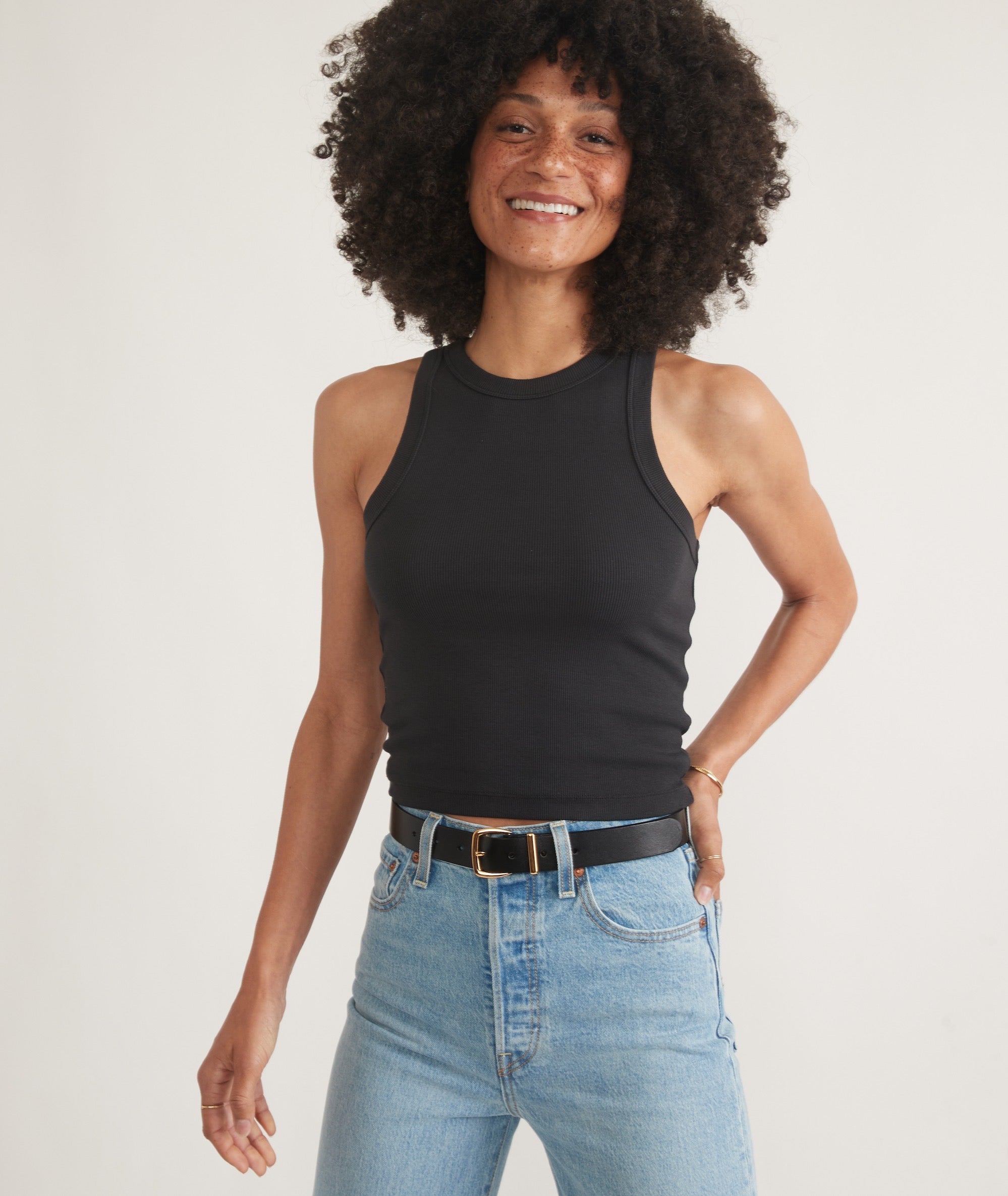 Lexi Rib Sun-In High Neck Crop Tank – Marine Layer