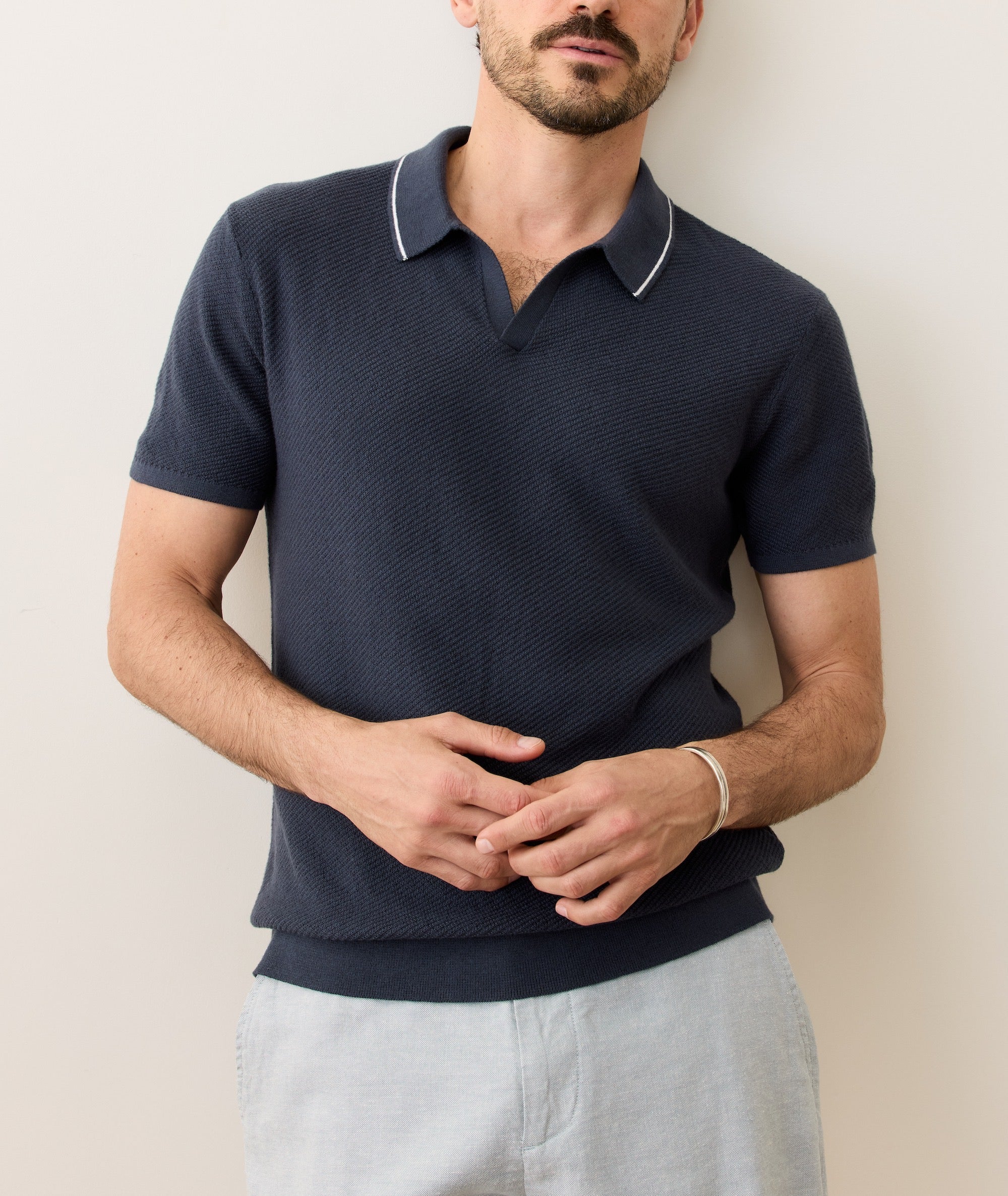 Greyson Sweater Polo – Marine Layer