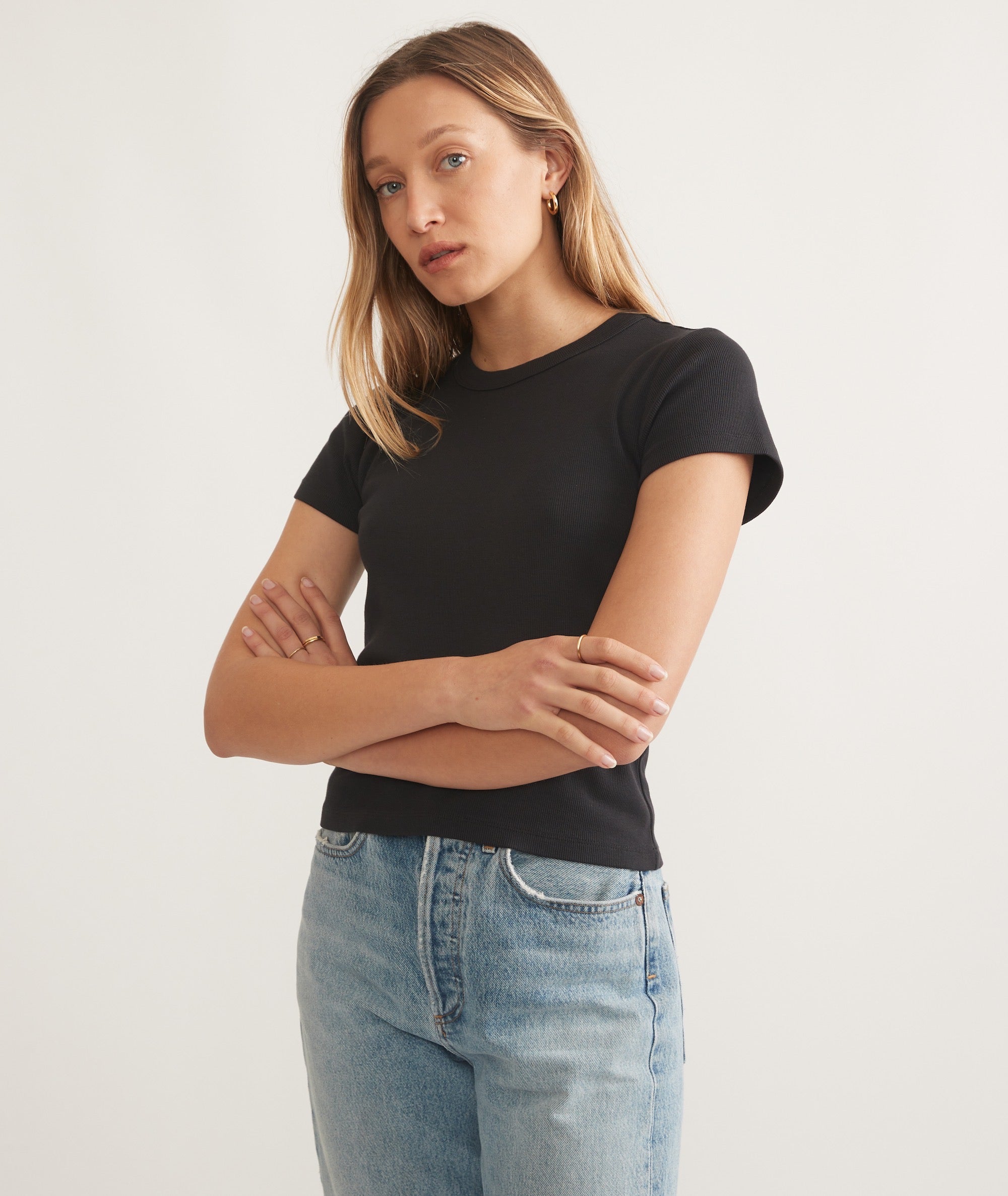 Lexi Rib Sun-In Crew Tee – Marine Layer