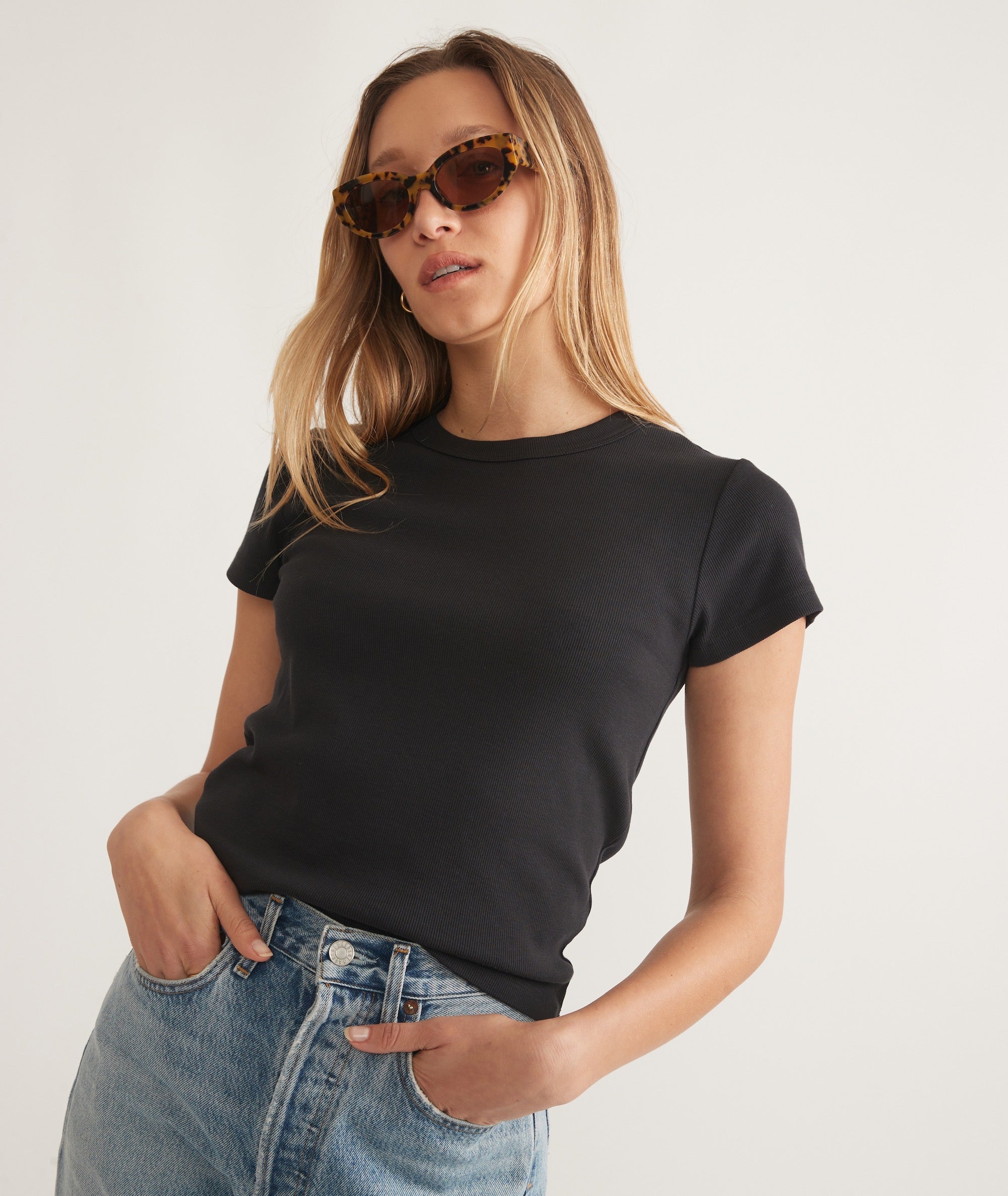 Lexi Rib Sun-In Crew Tee – Marine Layer