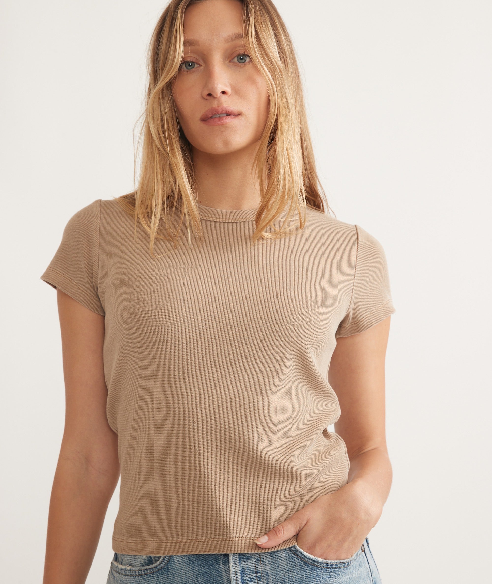 Lexi Rib Sun-In Crew Tee – Marine Layer