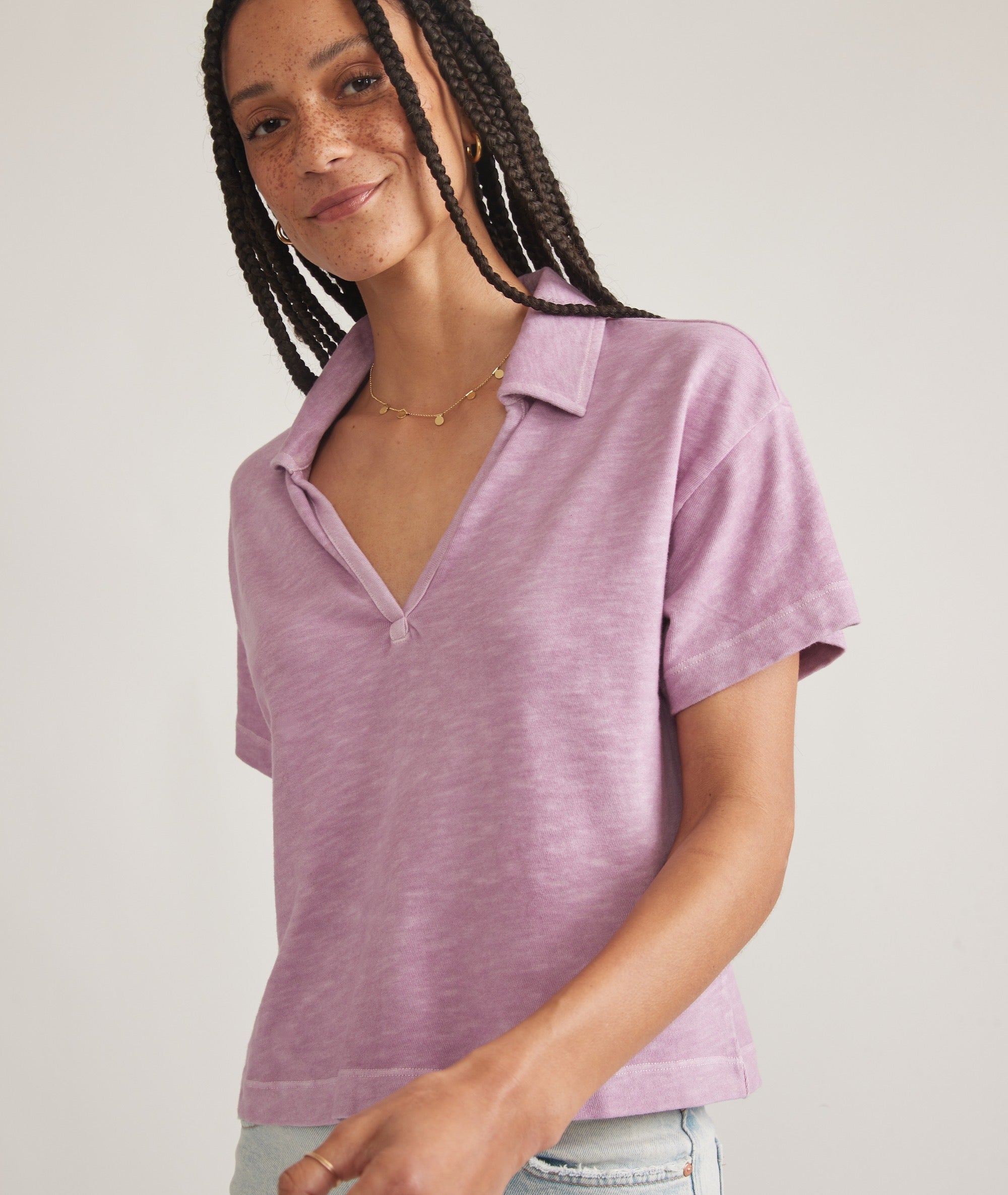 Vintage Slub Polo Tee – Marine Layer