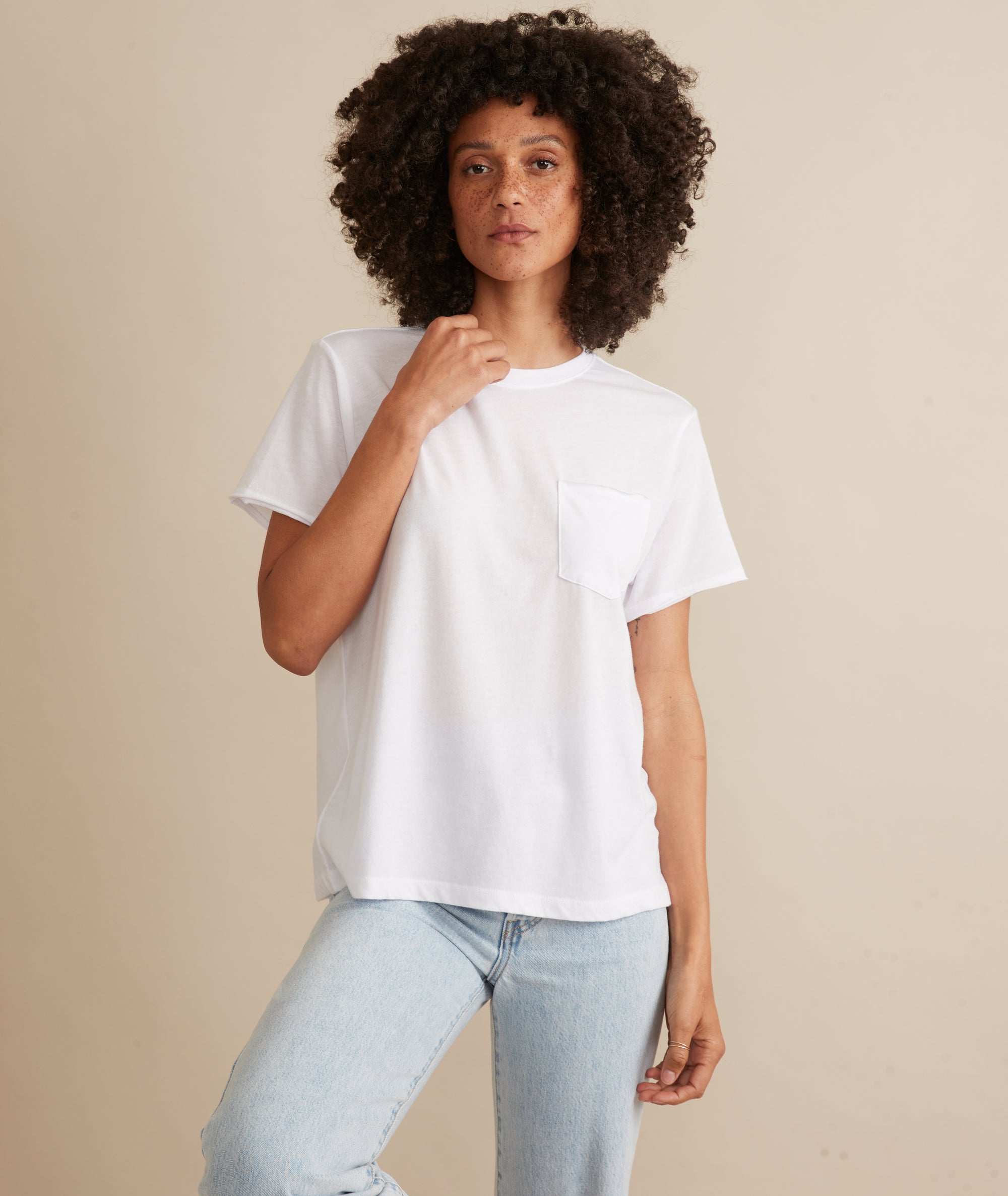 Boyfriend Crew Tee in White – Marine Layer