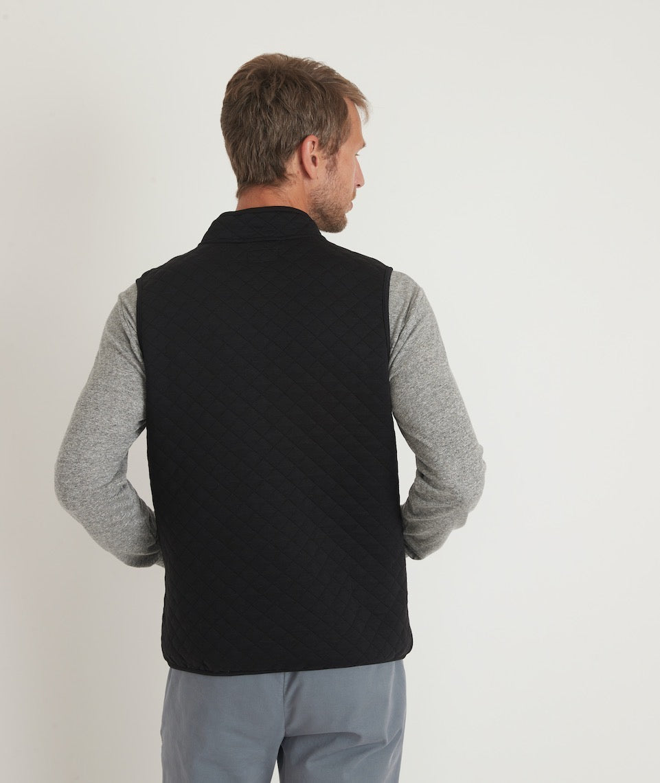 Men's Corbet Full Zip Vest in Black – Marine Layer