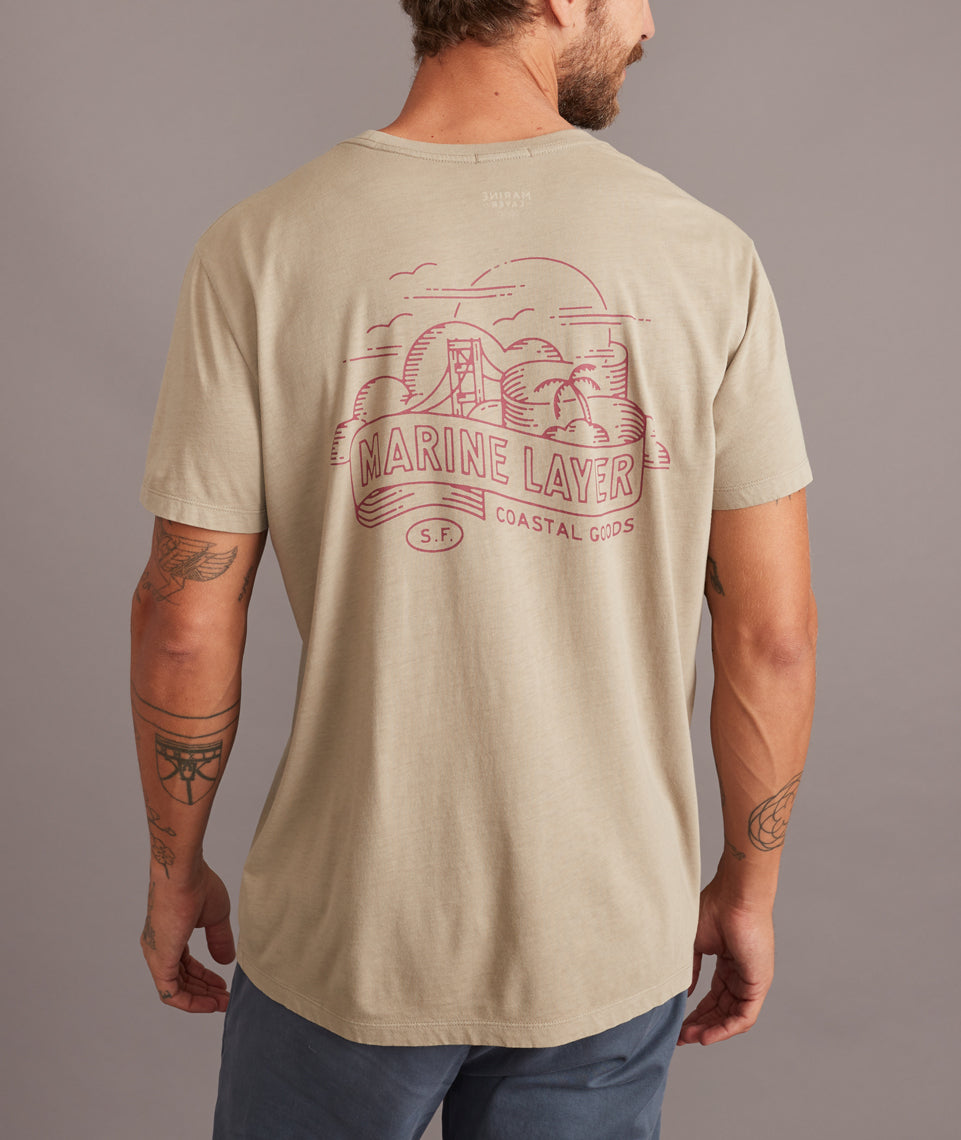 Signature Crew Graphic Tee in Chinchilla – Marine Layer