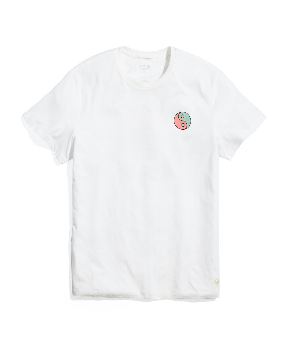Signature Crew Graphic Tee in Natural – Marine Layer