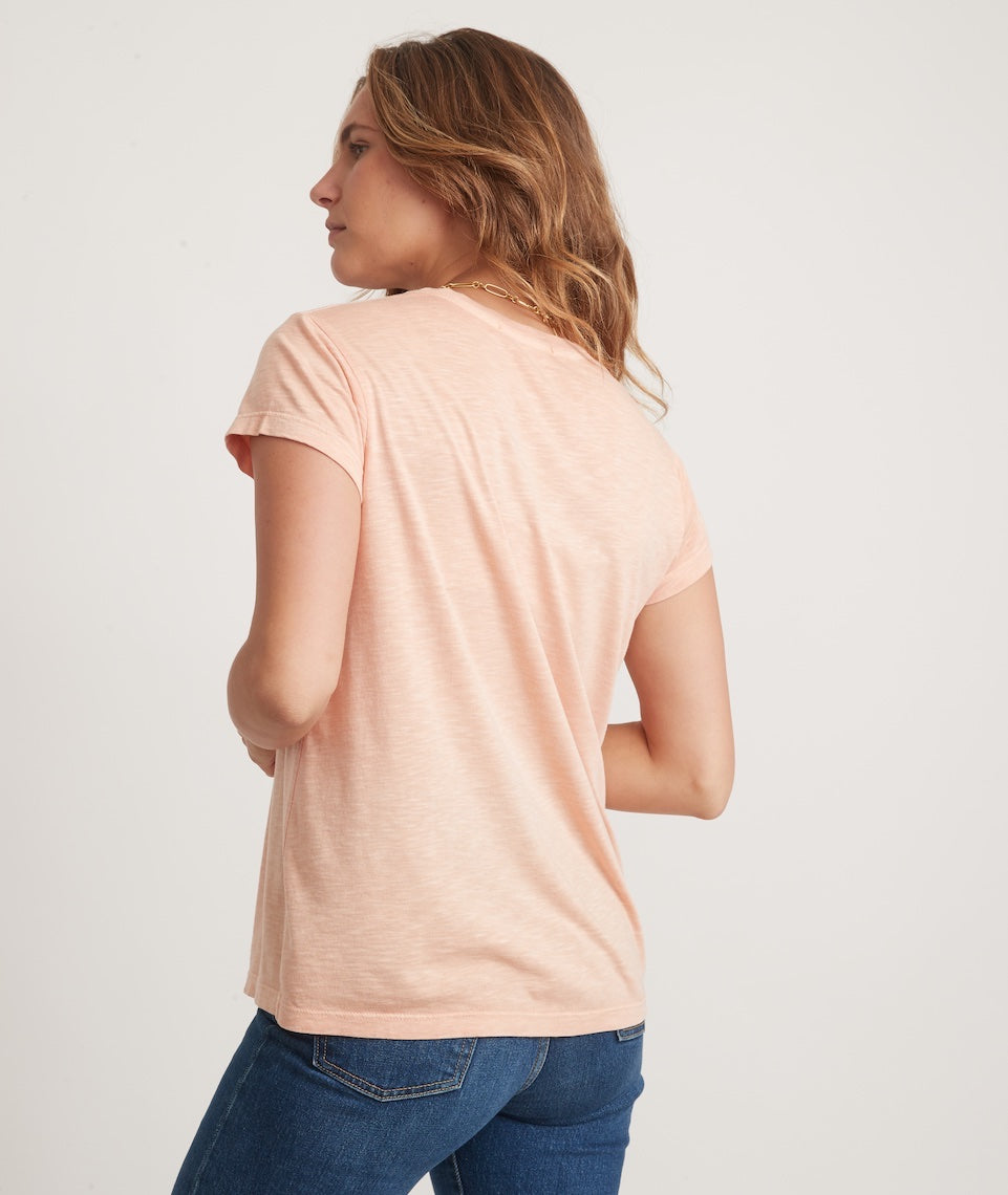 Swing Crew Tee in Shell Coral – Marine Layer