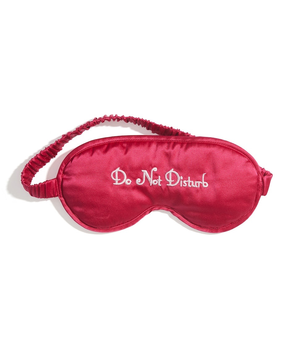 Washable Silk Sleep Mask in Pink Do Not Disturb – Marine Layer