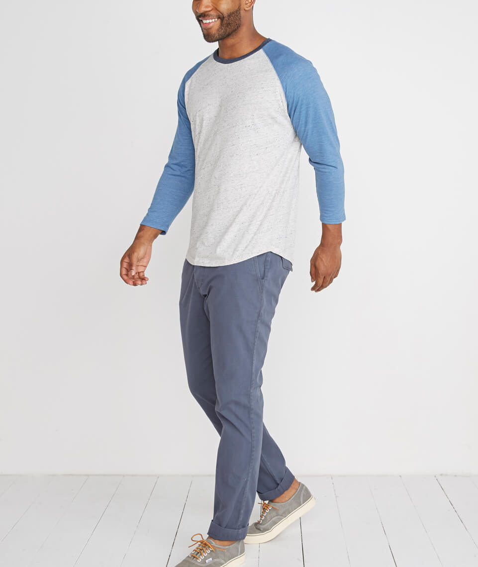 Baseball Raglan in Grey/Navy – Marine Layer