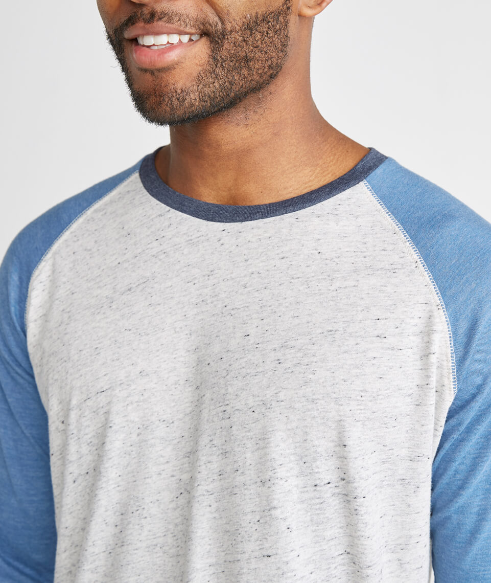 Baseball Raglan in Grey/Navy – Marine Layer