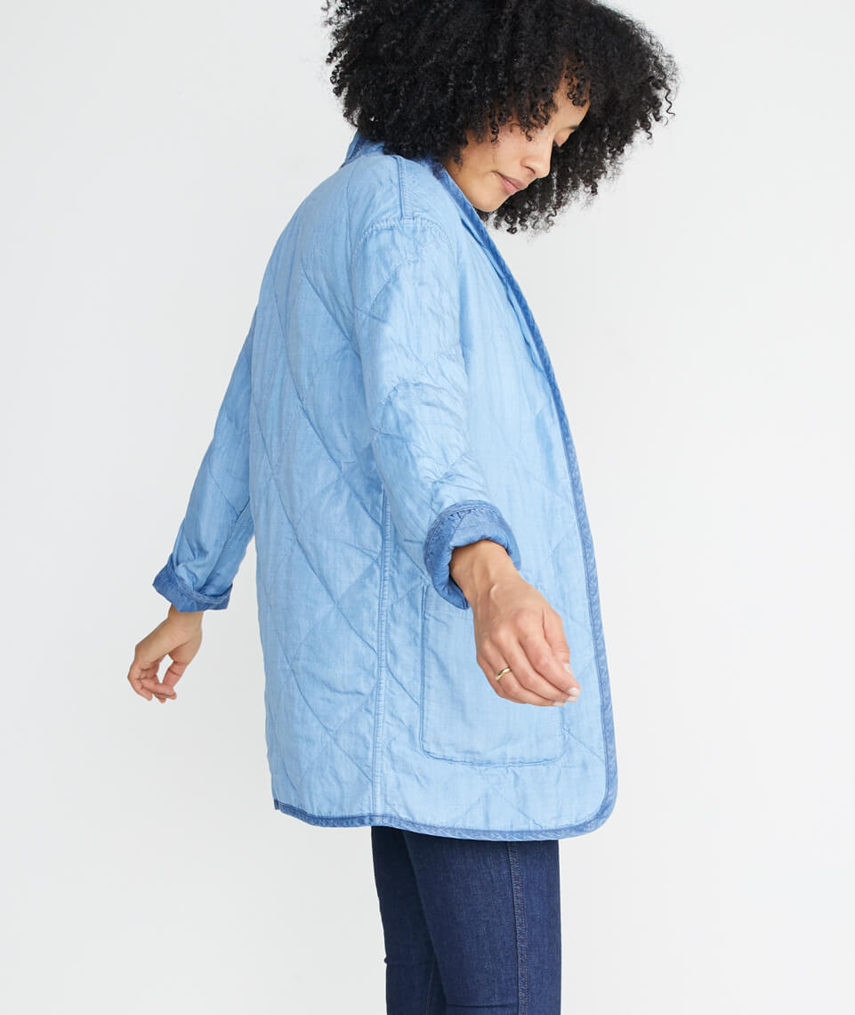 Jane Quilted Indigo Jacket – Marine Layer