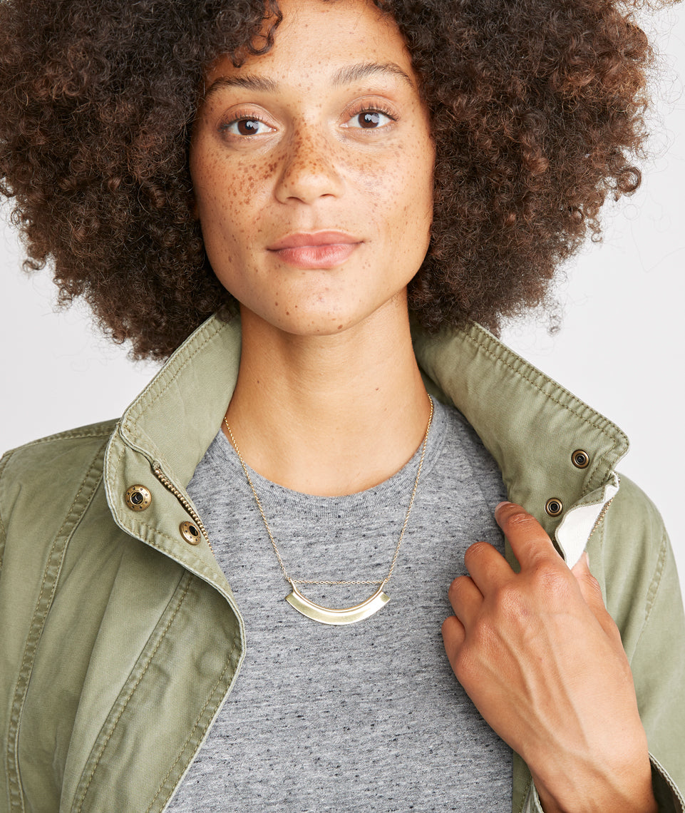 Soko Paddle Threaded Necklace - Brass – Marine Layer